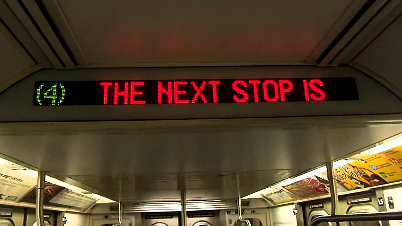 NYC Subway Special: R142A (4) Train Interior Destination Sign To ...