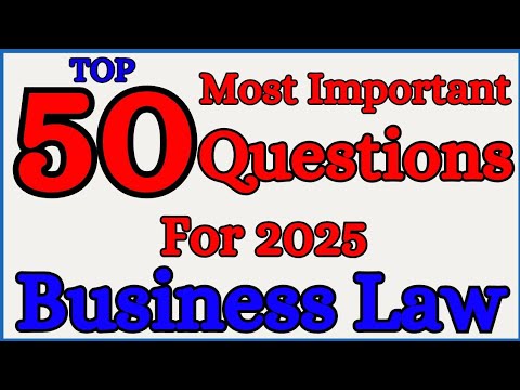 🔥 Must-Know Business Law Questions for BCom 1st Semester 2025 (SOL/Regular/NCWEB)🔥 | Ace Your ...