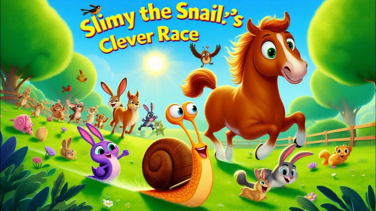 Short Bedtime stories for kids||Slimy the Snail's 🐌 🐎 Clever Race ...