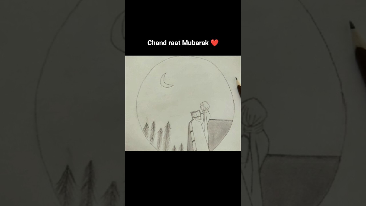 Most beautiful drawing of the world 💕|| chand raat drawing tutorial 🥰 ...