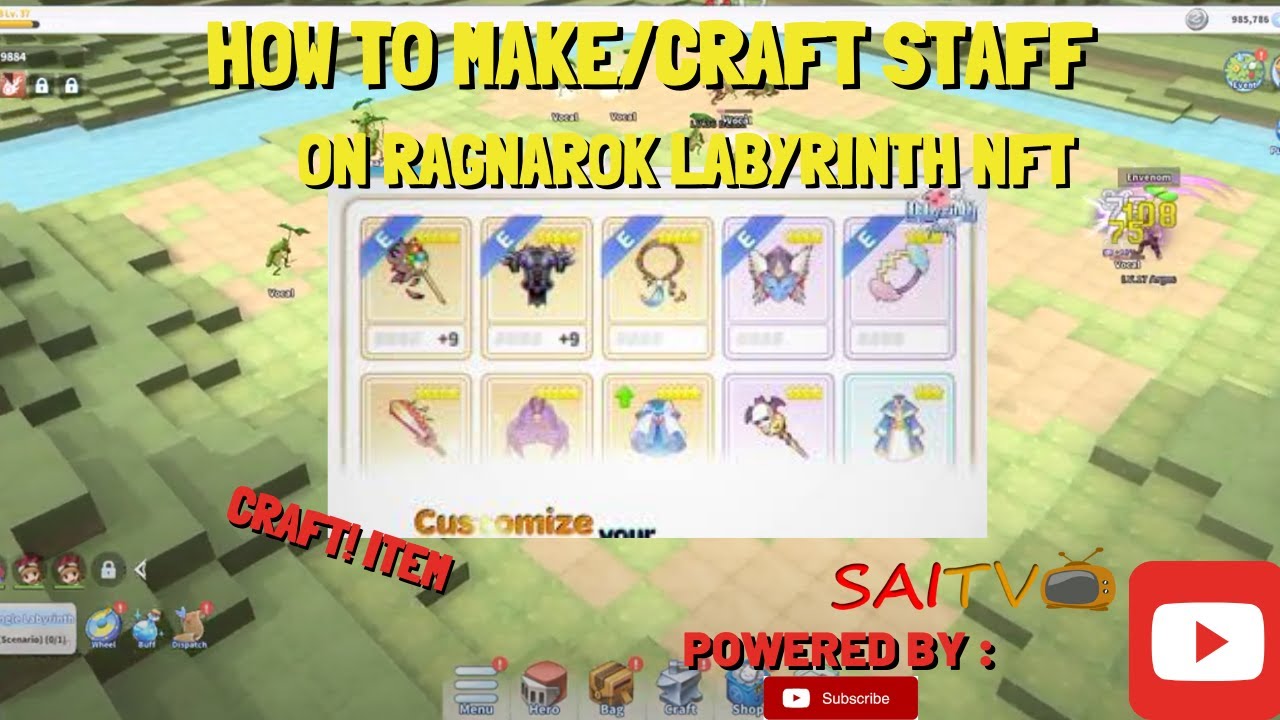 HOW TO MAKE/CRAFT STAFF ON RAGNAROK LABYRINTH NFT - YouTube