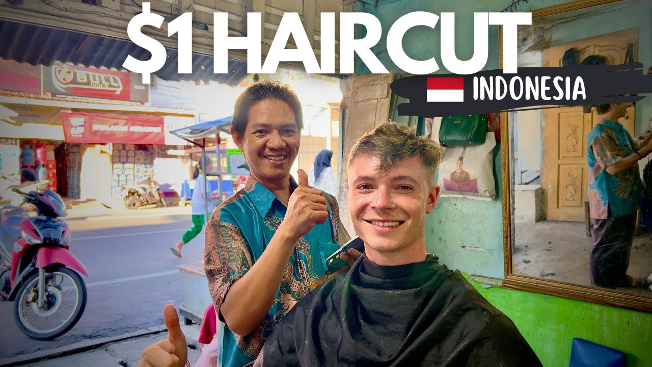 Unbelievable $1 Haircut in Sumatra, Indonesia 🇮🇩 - YouTube