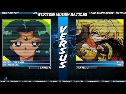 WCFITZ88 MUGEN Battles | Hyper Sailor Neptune & Hyper Sailor Mercury vs ...