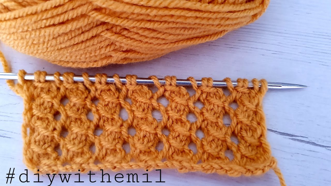 How to knit the mesh stitch Tutorial - YouTube