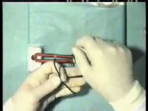 Knot Tying: One-handed Reef Knot ~ Basic Surgical Skills (BSS) - YouTube