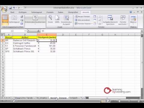 Excel Tutorial sverweis - YouTube