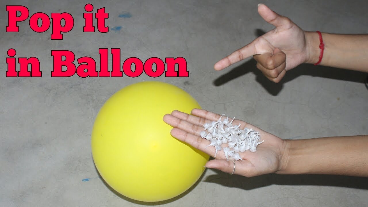 Pop-it firework in a Balloon Experiment - YouTube