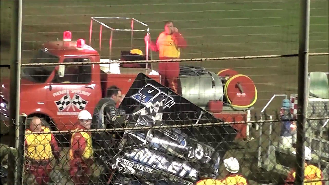 Tim Kaeding Classic Sprintcar Victory Donuts Premier Speedway 26-1-2014 ...