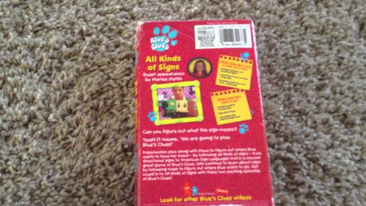 Blue's Clues All Kinds Of Signs 2001 VHS - YouTube