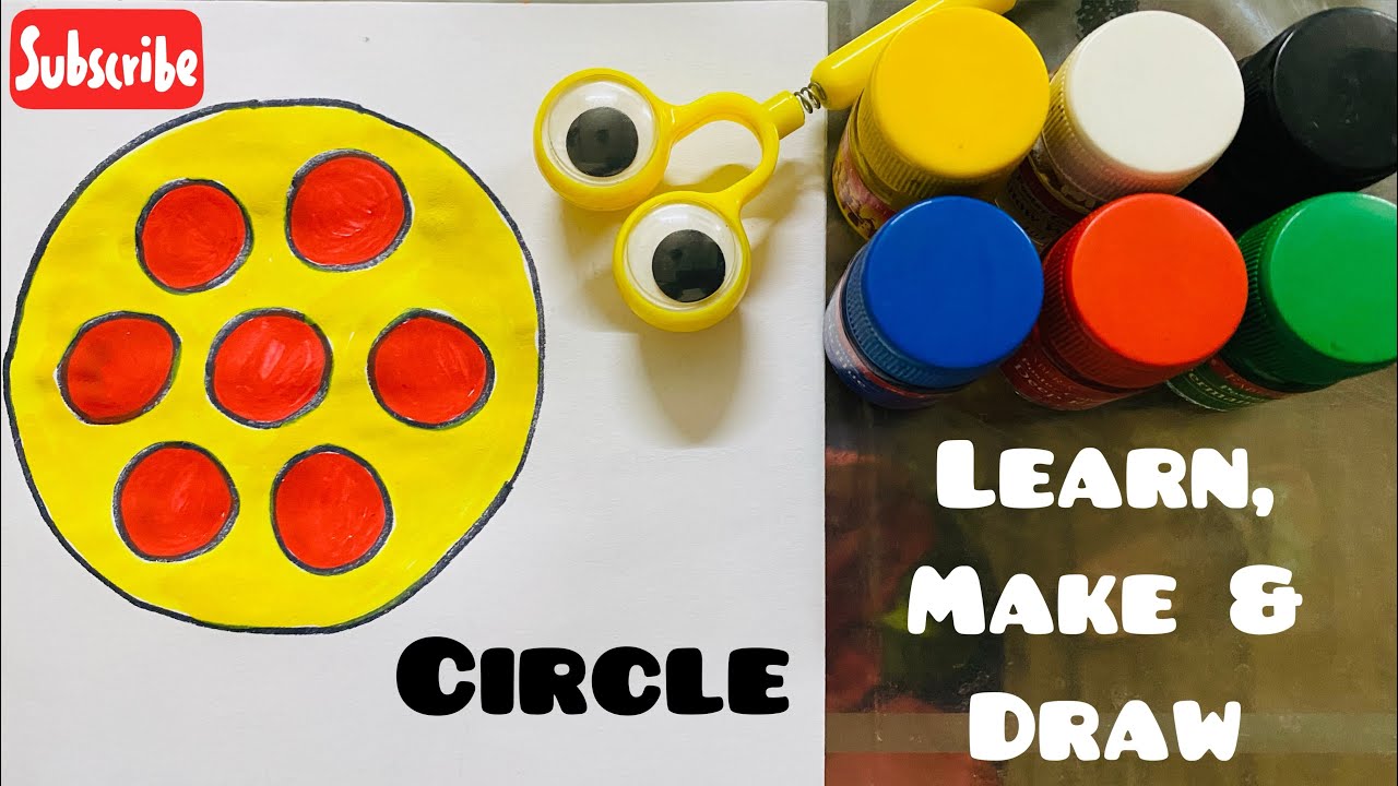 Learn,make& Draw | circle | kids learning | drawing | colour ⭕️ - YouTube