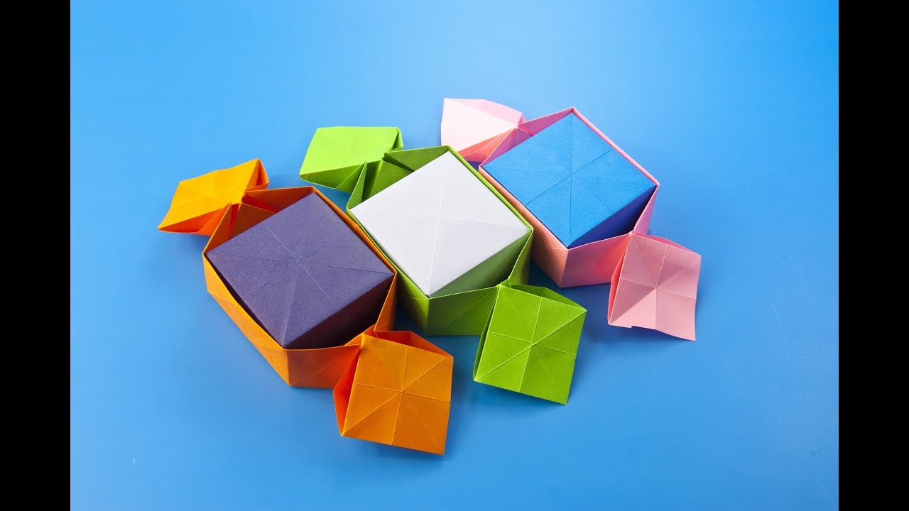 How To Make An Origami Candy Box - YouTube