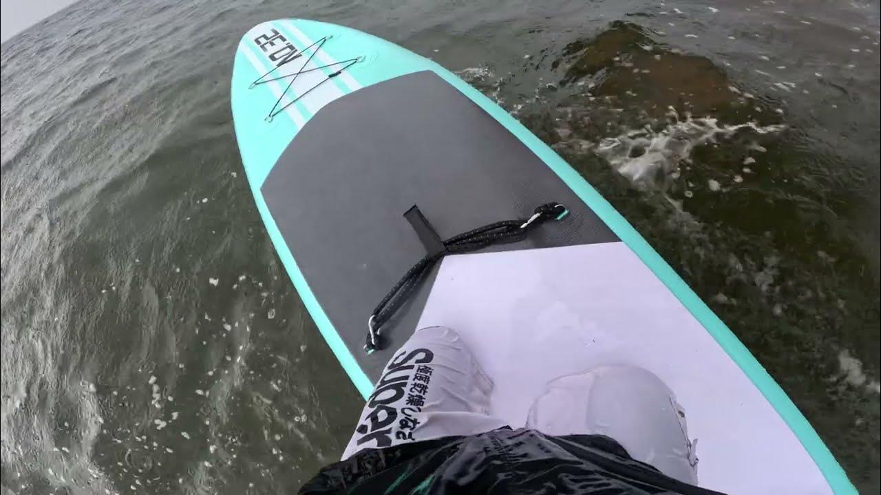 Winging it - Learning to wing foil Session 2 - get to your feet at least - YouTube