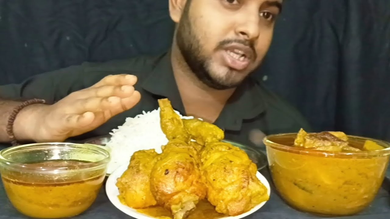 AMAR EATING SHOW ---CHICKEN CURRY, CHICKEN 🍗🍗🍗 PIECE AND EXTRA GRAVY ...