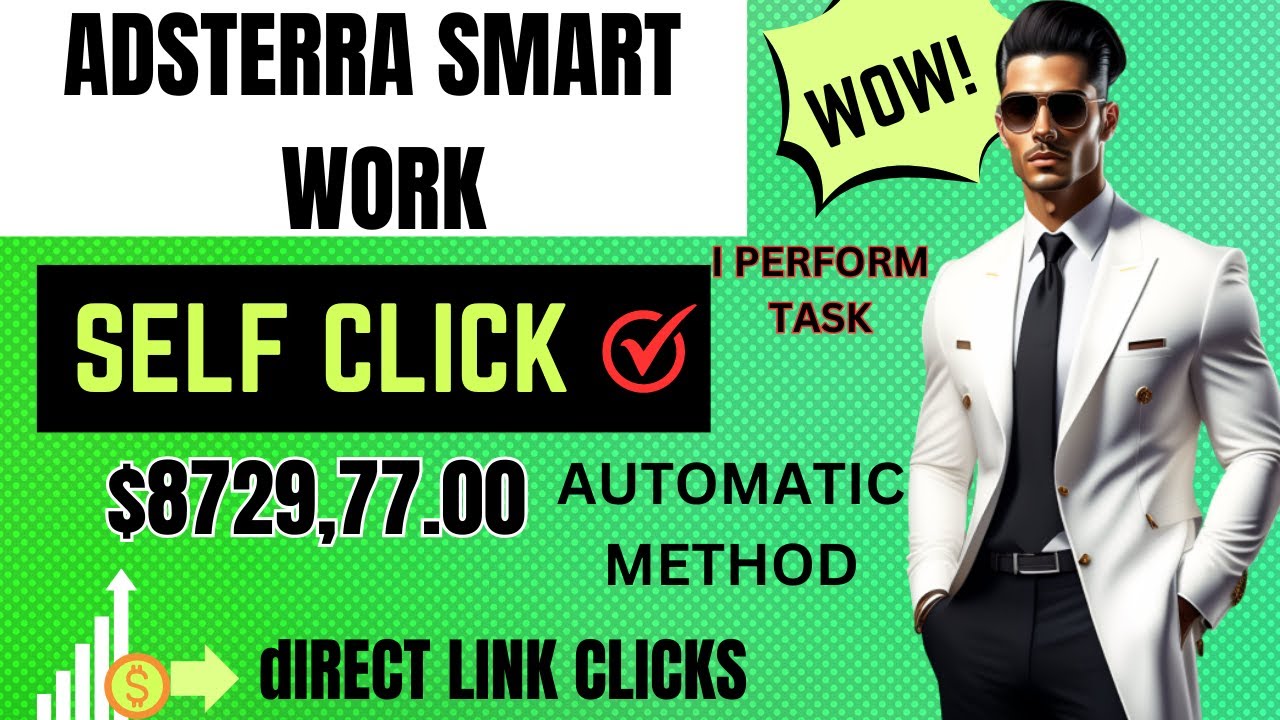 Self Click Method Earn $8729,77 From Adstera | Do Smart Work | Adsterra ...