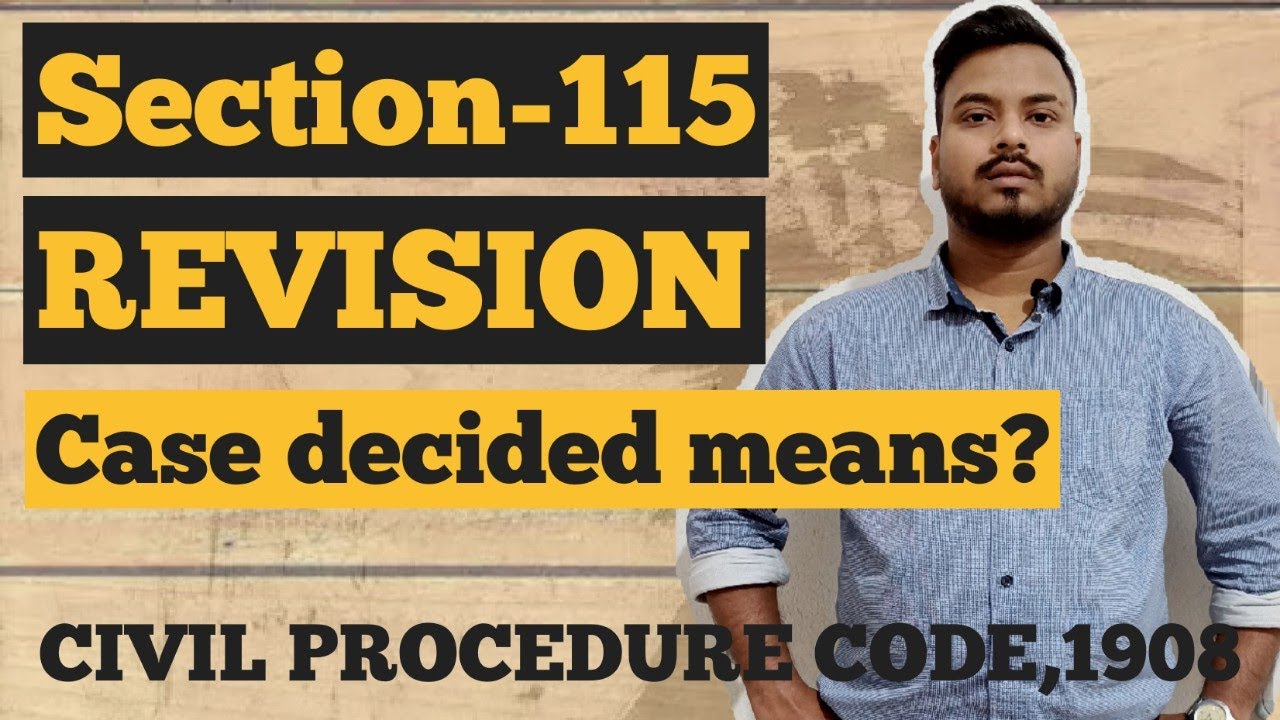 Section-115 REVISION/ Civil procedure code - YouTube