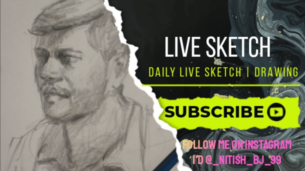 Live Potrait Sketch | Live Sketching | - YouTube