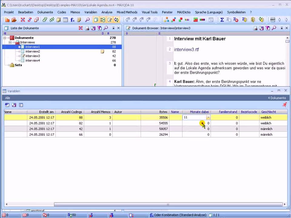 [2011] MAXQDA 10 und MAXQDA 11: Logische Aktivierung - YouTube
