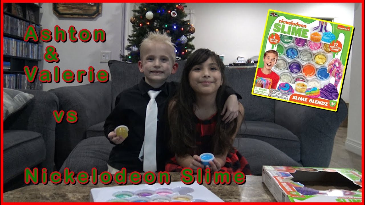 Ash and Valerie vs Nickelodeon Slime (Christmas present) (4K) - YouTube