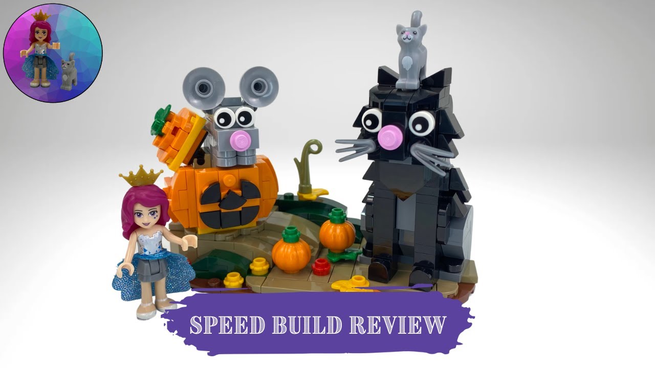 LEGO Halloween Cat and Mouse speed build - YouTube