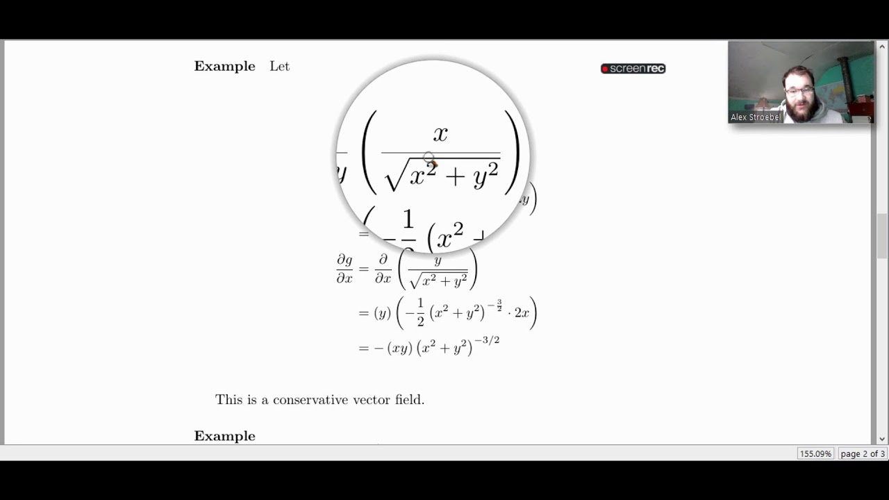 Math 261 Chapter 16 2D Conservative Vector Fields - YouTube