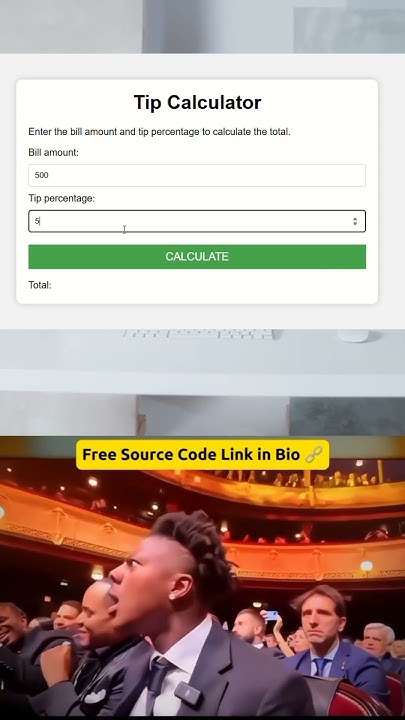 Morden Tip Calculator Using Html Css And Javascript Coding Youtube