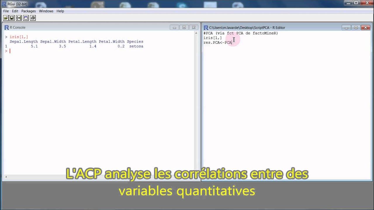 3.1 Comment lancer une ACP avec le package FactoMineR ? - YouTube