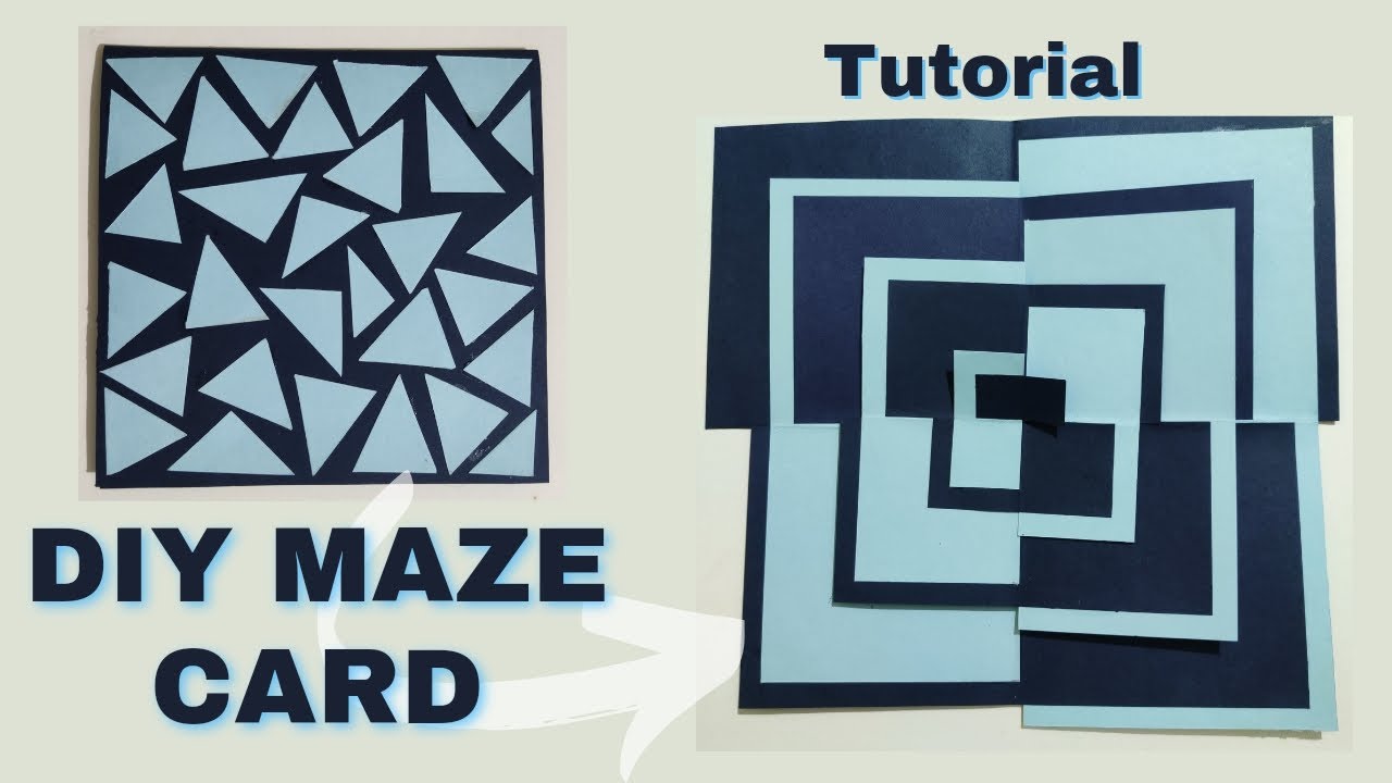 How to make DIY MAZE CARD?/ tutorial/ Best handmade card/ Diy gift idea ...