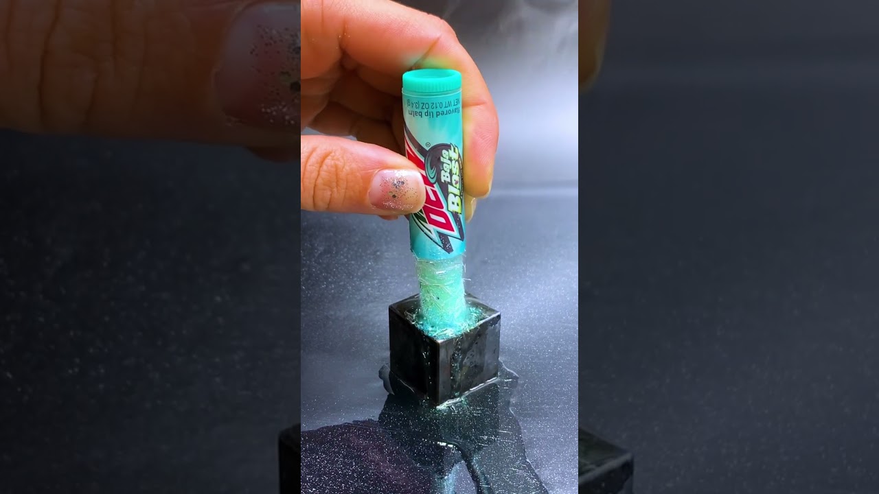 Chapstick on a hot cube ASMR - YouTube