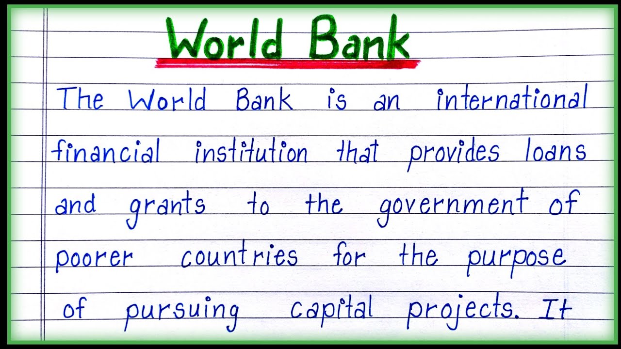 Essay on World Bank in English| About World Bank| - YouTube