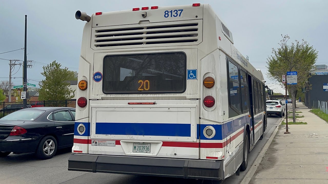 Ride On The CTA 2015 Nova LFS Bus 8137 On Rt 20 Madison From Wabash To ...