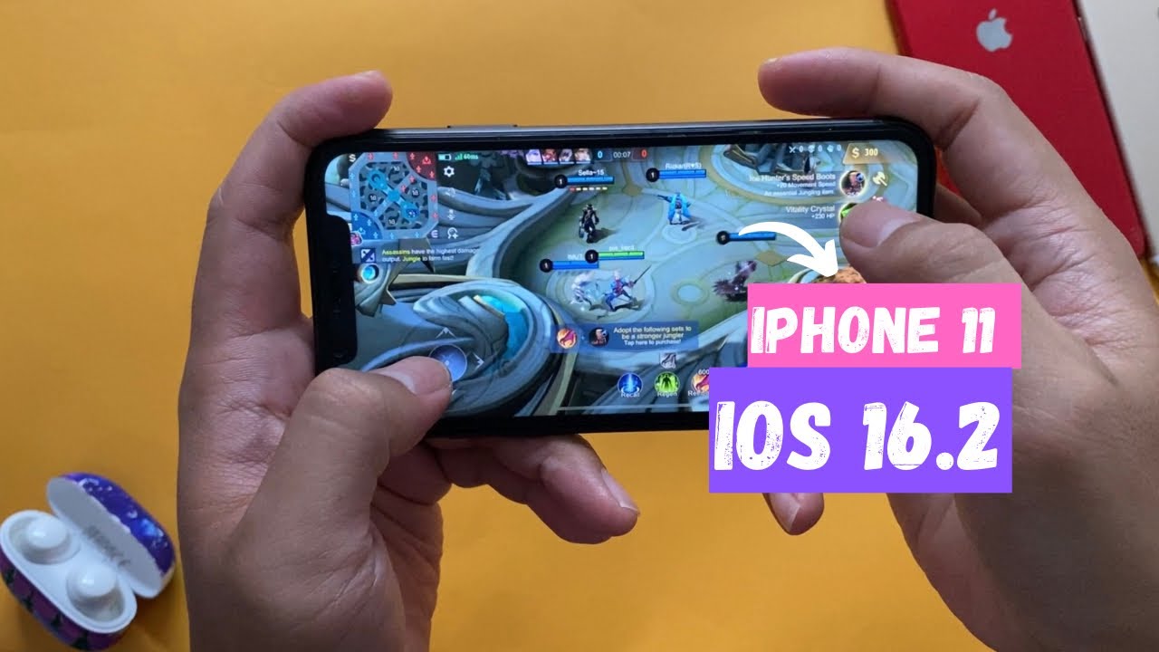 TES GAMING IPHONE 11 MOBILE LEGEND IOS 16.2! PUAS BANGET! 🔥#ios162 # ...