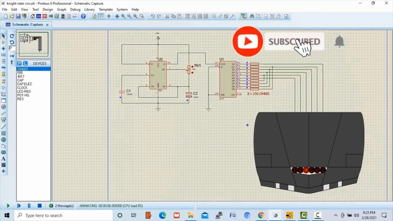 knight rider circuit using veroboard - YouTube