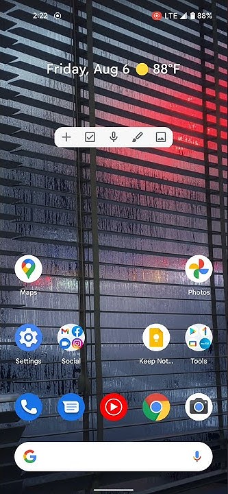 Google Keep Widget Animation (Android 12) - YouTube