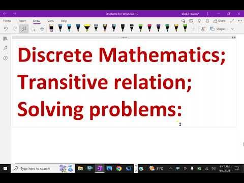 Discrete Mathematics ) - ( Transitive relations ) - 139. # ...