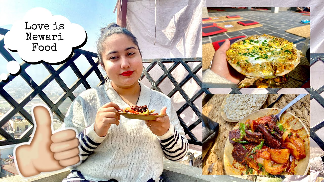 Chhetri girl trying out Newari Dishes😁🤤||Newa Lahana||Kritipur - YouTube