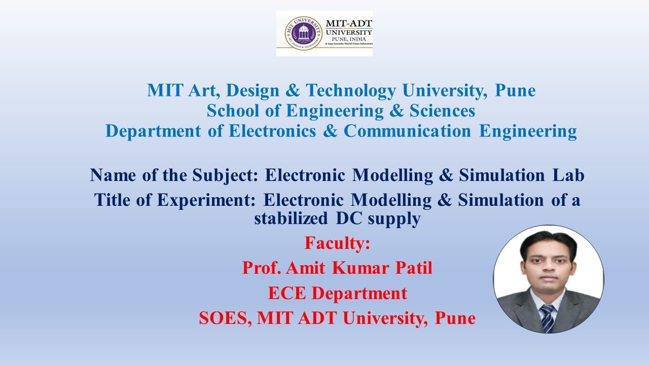 Electronic Modelling & Simulation of a stabilized DC supply- By Prof ...