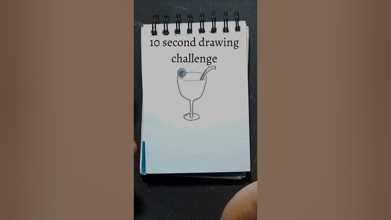 10 second drawing challenge🍷|#shortsfeed #shorts #youtube # ...