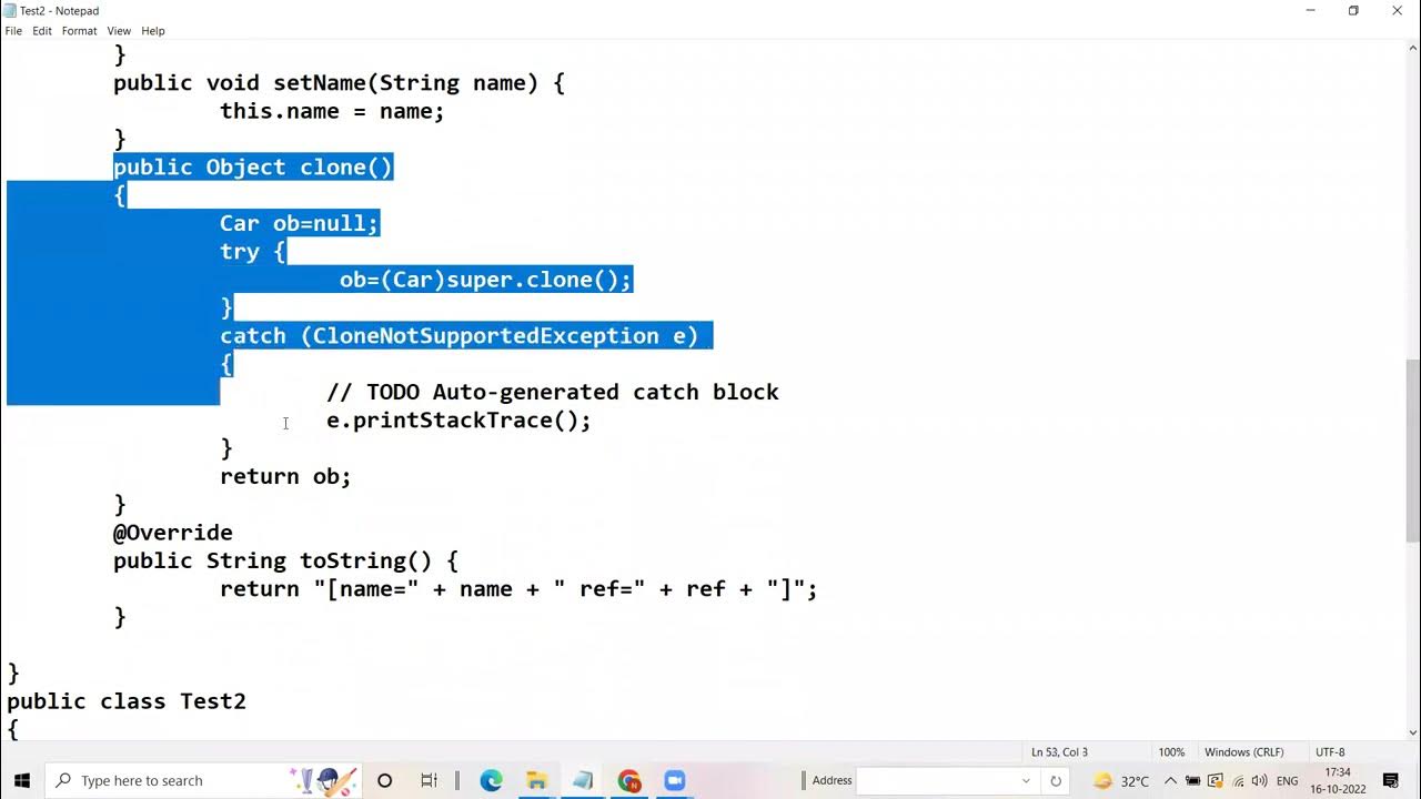 Core JAVA 28 Object Cloning - YouTube