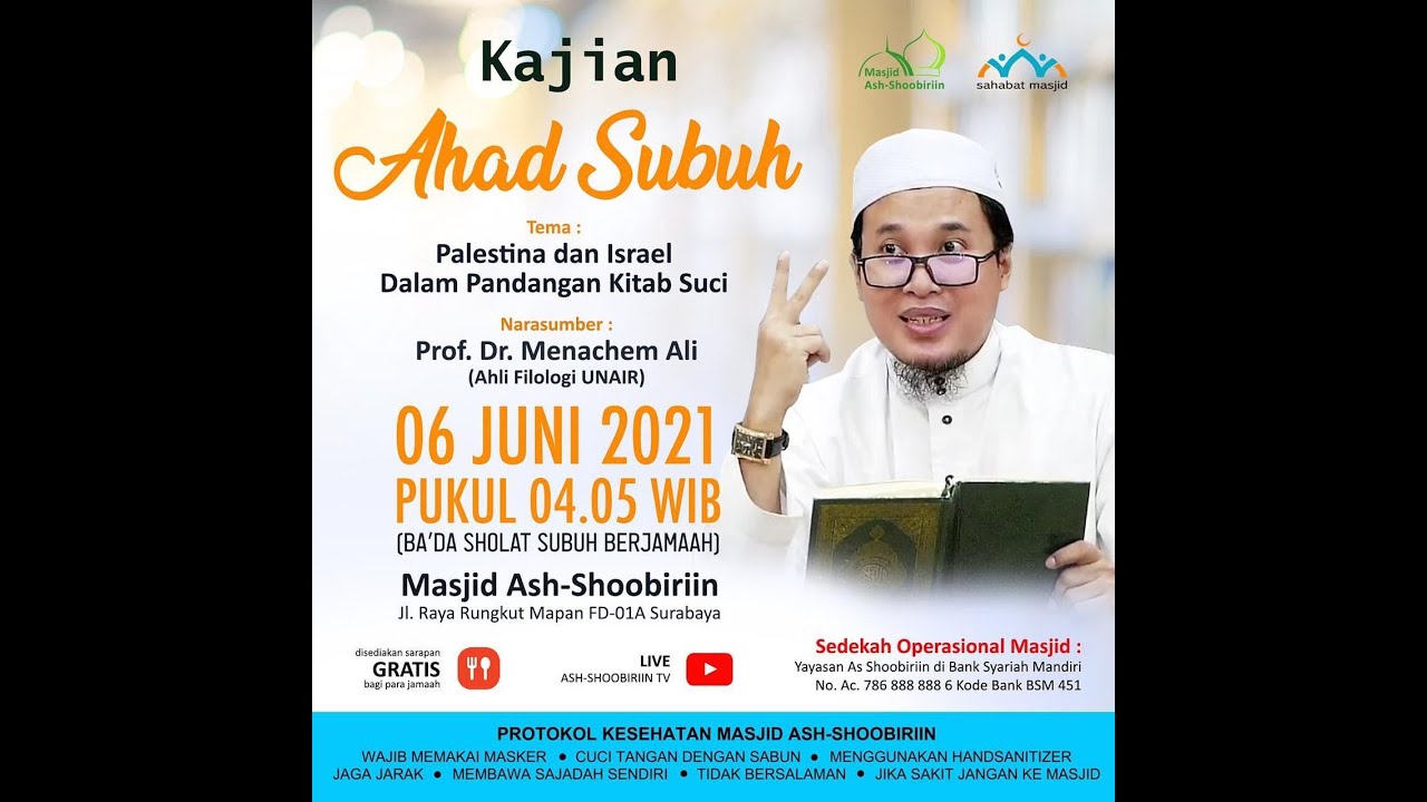 LIVE - Palestina dan Israel Dalam Pandangan Kitab Suci | Prof. Dr ...