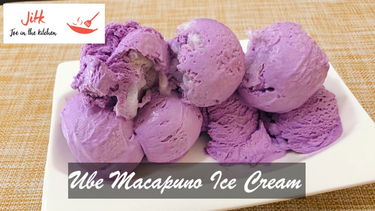 UBE MACAPUNO ICE CREAM | Yam and Young Coconut Ice Cream @JoeCooking ...