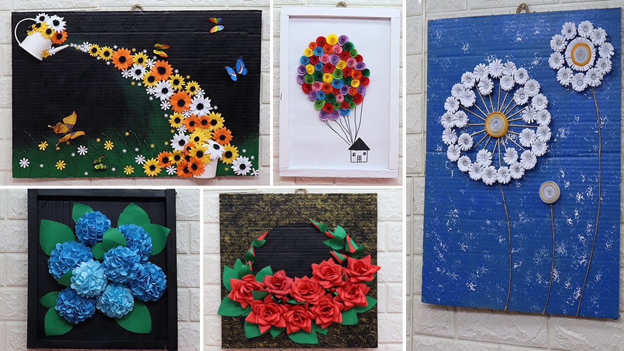 Home decorating ideas handmade with Paper | Wall decoration ideas - YouTube