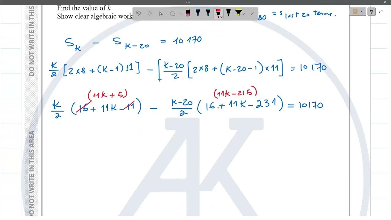 IGCSE Edexcel-Mathematics-2023-Jan-1HR-Q24-Sequence - YouTube