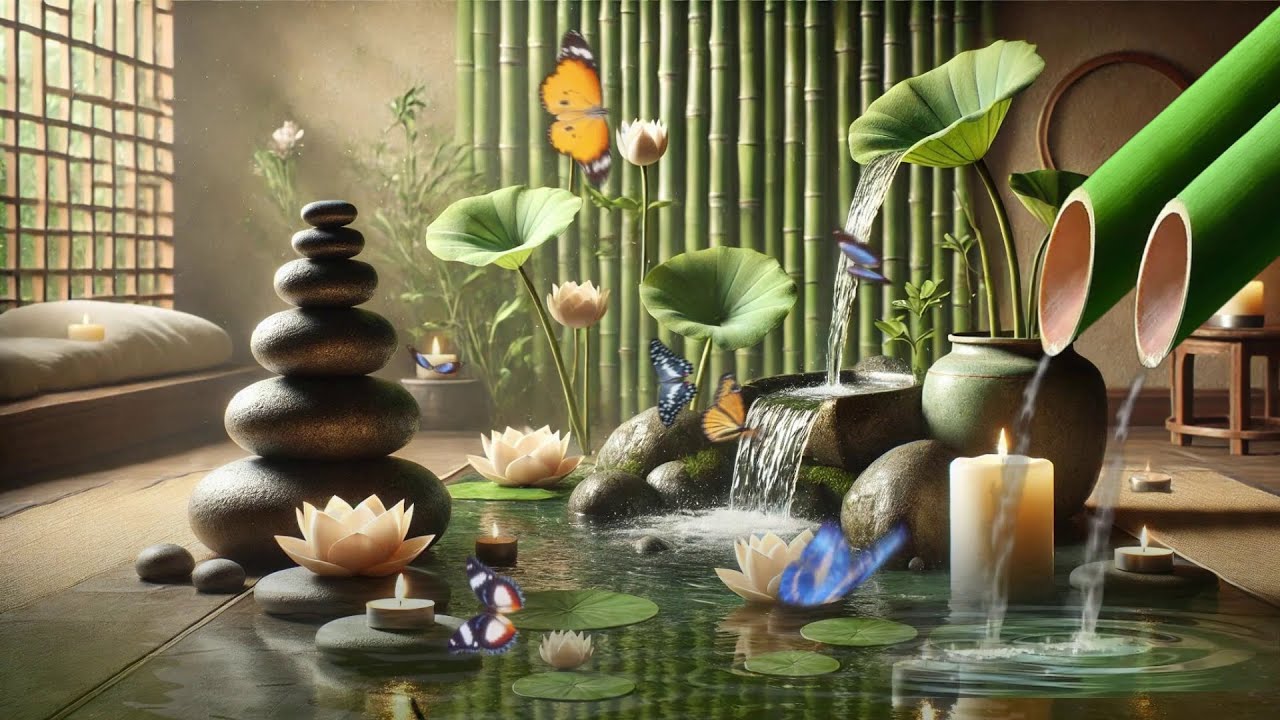 Soothing Relaxation🌿Piano & Water Sounds to Relieve Stress, Anxiety ...