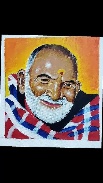Neem Karoli Baba 🙏 Jai Shree Ram 🚩 - Trying acrylic colors for the ...