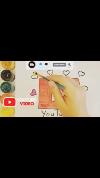 How to Draw a YouTube Button for Kids Like&Subscribe #draw #youtube # ...