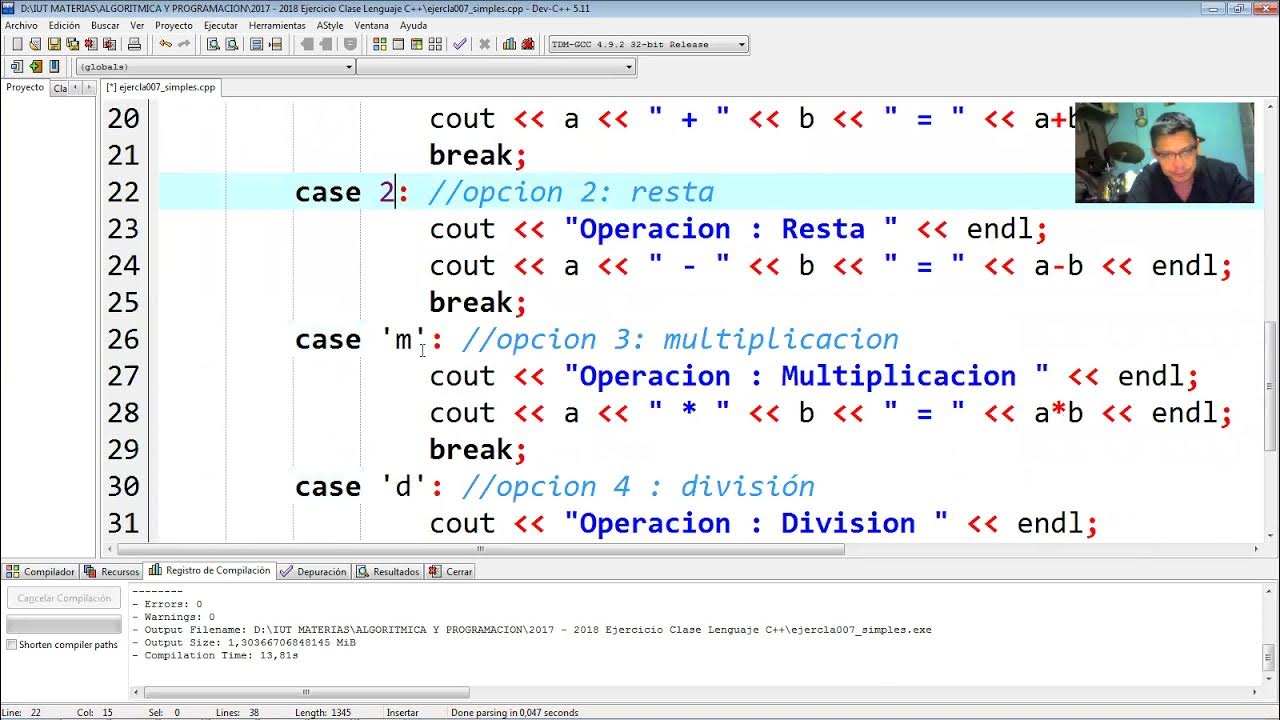 sentencia switch c++ - YouTube