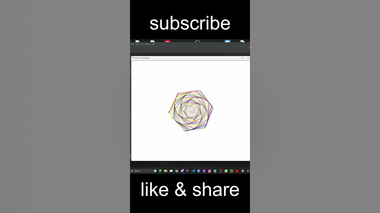 Rainbow Spiral Python Awesome Turtle Code Im Mizan Shorts Coding Programming Python