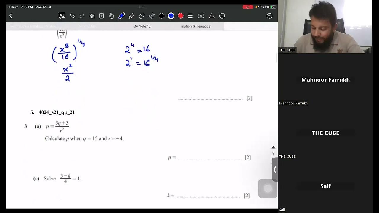 Math O Level 4024, IGCSE 0580 - Algebra - Past Papers - Lec 2 by Ahsan Maths Wala - YouTube