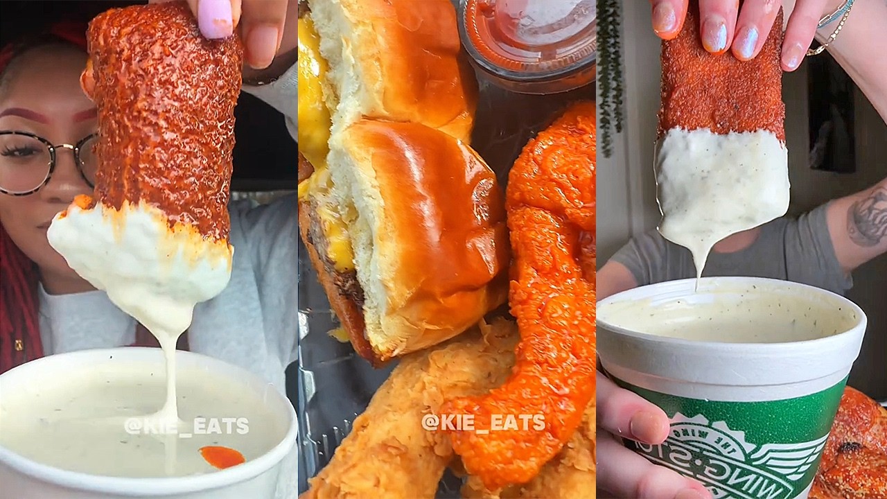 Asmr EATING 🍔| 85 | wingstop🌶️, buldak ramen🍜🌽🧀, raising canes ...