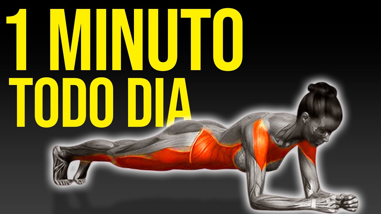 Como definir o abdômen fazendo prancha 1 minuto por dia - YouTube